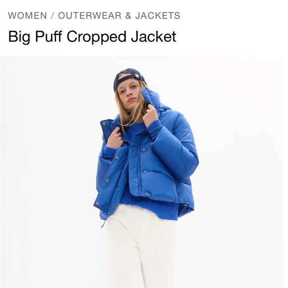 GAP | Jackets & Coats | Never Worn With Tags Gap Big Puff Cropped Coat | Poshmark